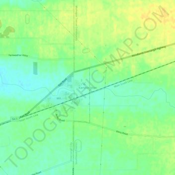 Kennington topographic map, elevation, terrain