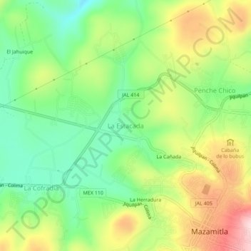 La Estacada topographic map, elevation, terrain