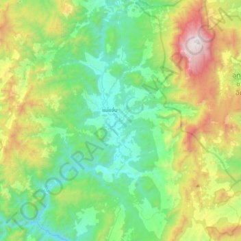 Tha Pha topographic map, elevation, terrain