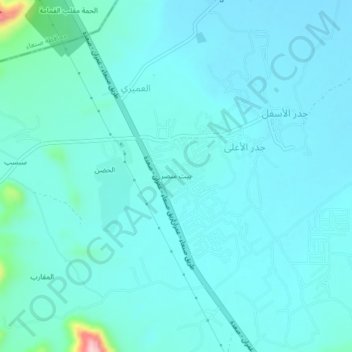 Bayt Mansar topographic map, elevation, terrain