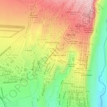 C3 topographic map, elevation, terrain