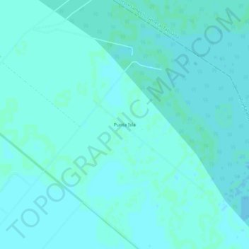 Punta Isla topographic map, elevation, terrain