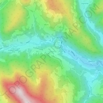 Grades topographic map, elevation, terrain
