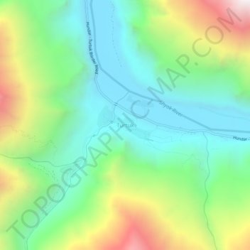 Turtuk topographic map, elevation, terrain