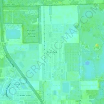 Citrus Park topographic map, elevation, terrain