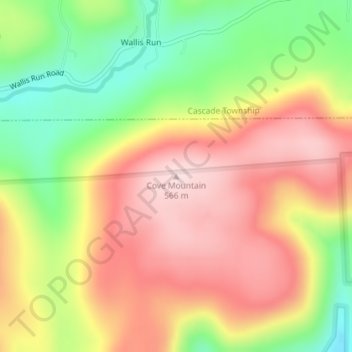 Cove Mountain topographic map, elevation, terrain