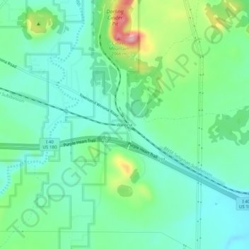 Winona topographic map, elevation, terrain