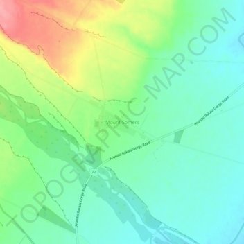 Mount Somers topographic map, elevation, terrain