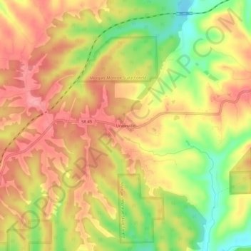 Unionville topographic map, elevation, terrain