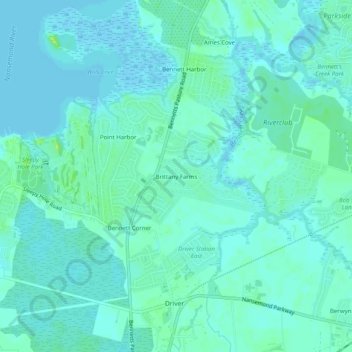 Brittany Farms topographic map, elevation, terrain