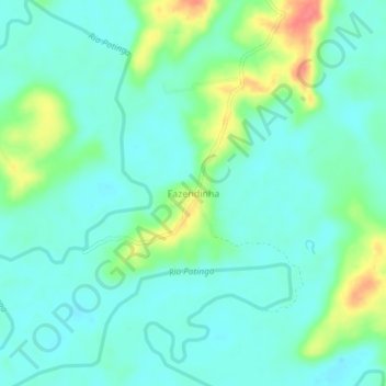 Fazendinha topographic map, elevation, terrain