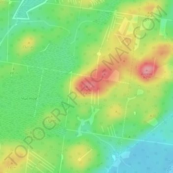 Pup topographic map, elevation, terrain