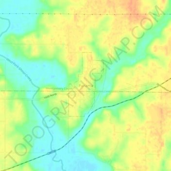 Panama topographic map, elevation, terrain