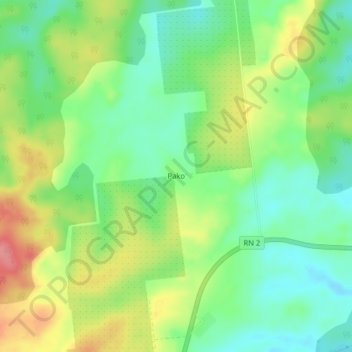 Pako topographic map, elevation, terrain