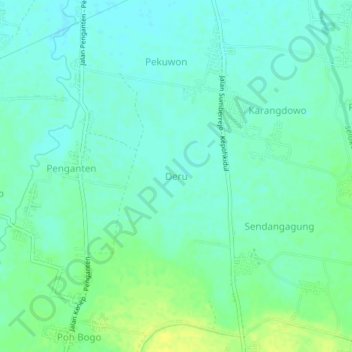 Deru topographic map, elevation, terrain