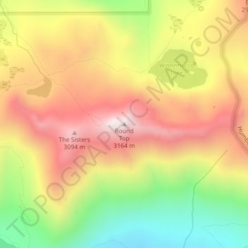 Round Top topographic map, elevation, terrain