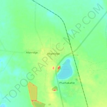 Allanridge topographic map, elevation, terrain