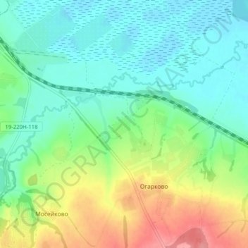 Кишкино topographic map, elevation, terrain