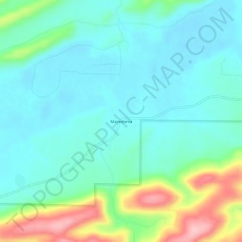 Macedonia topographic map, elevation, terrain