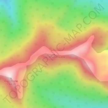 The Amphitheatre topographic map, elevation, terrain