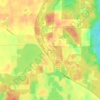 Summit Lake topographic map, elevation, terrain