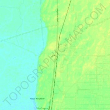 Darya Khan topographic map, elevation, terrain