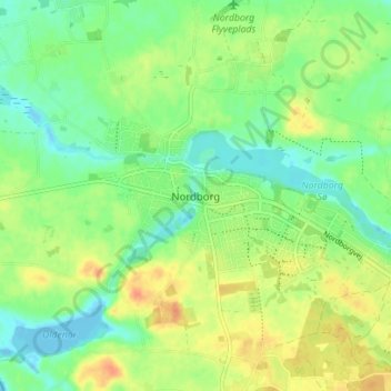 Nordborg topographic map, elevation, terrain