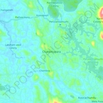 Chakkittapara topographic map, elevation, terrain