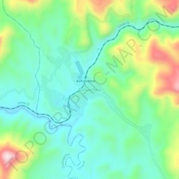 Bahuichivo topographic map, elevation, terrain