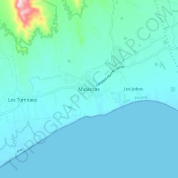 Matanzas topographic map, elevation, terrain