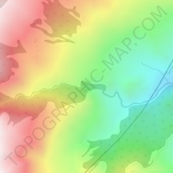 Timangguyob Falls topographic map, elevation, terrain