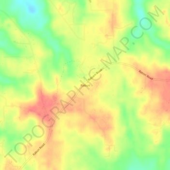 Rabun topographic map, elevation, terrain