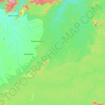 Upper Takutu-Upper Essequibo Region topographic map, elevation, terrain