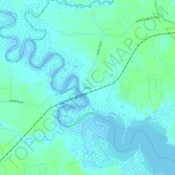 Stella topographic map, elevation, terrain