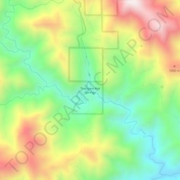 Tassajara Hot Springs topographic map, elevation, terrain