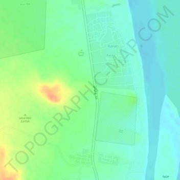 Battle of Omdurman topographic map, elevation, terrain