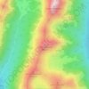 Andes topographic map, elevation, terrain