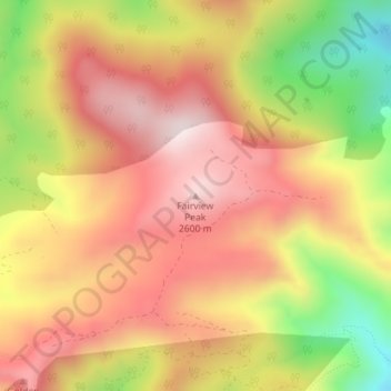 Fairview Peak topographic map, elevation, terrain