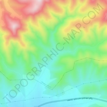 Bardarash topographic map, elevation, terrain