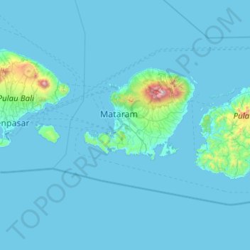 Kota Sabang topographic map, elevation, terrain