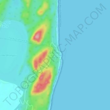 Cape Vidal topographic map, elevation, terrain