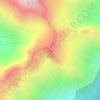 Mount Juno topographic map, elevation, terrain