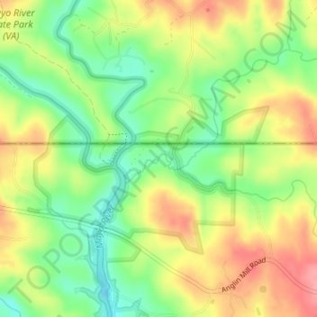 Rockingham County topographic map, elevation, terrain