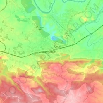 Khelari topographic map, elevation, terrain