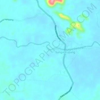 Banua Lawas topographic map, elevation, terrain
