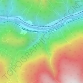 Cascade Mountains topographic map, elevation, terrain