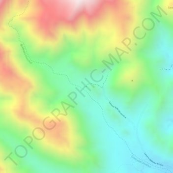 Rainbow Valley topographic map, elevation, terrain