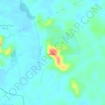 Bukit Besar topographic map, elevation, terrain