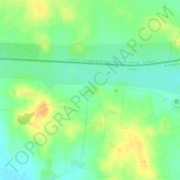 Tell Fandar topographic map, elevation, terrain