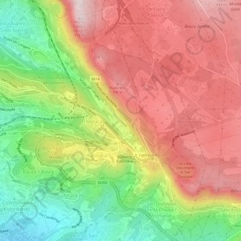 Longera topographic map, elevation, terrain